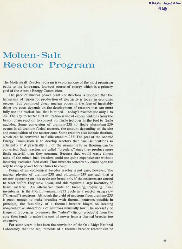 MSRE Booklet 1968 - Thorium Energy Alliance